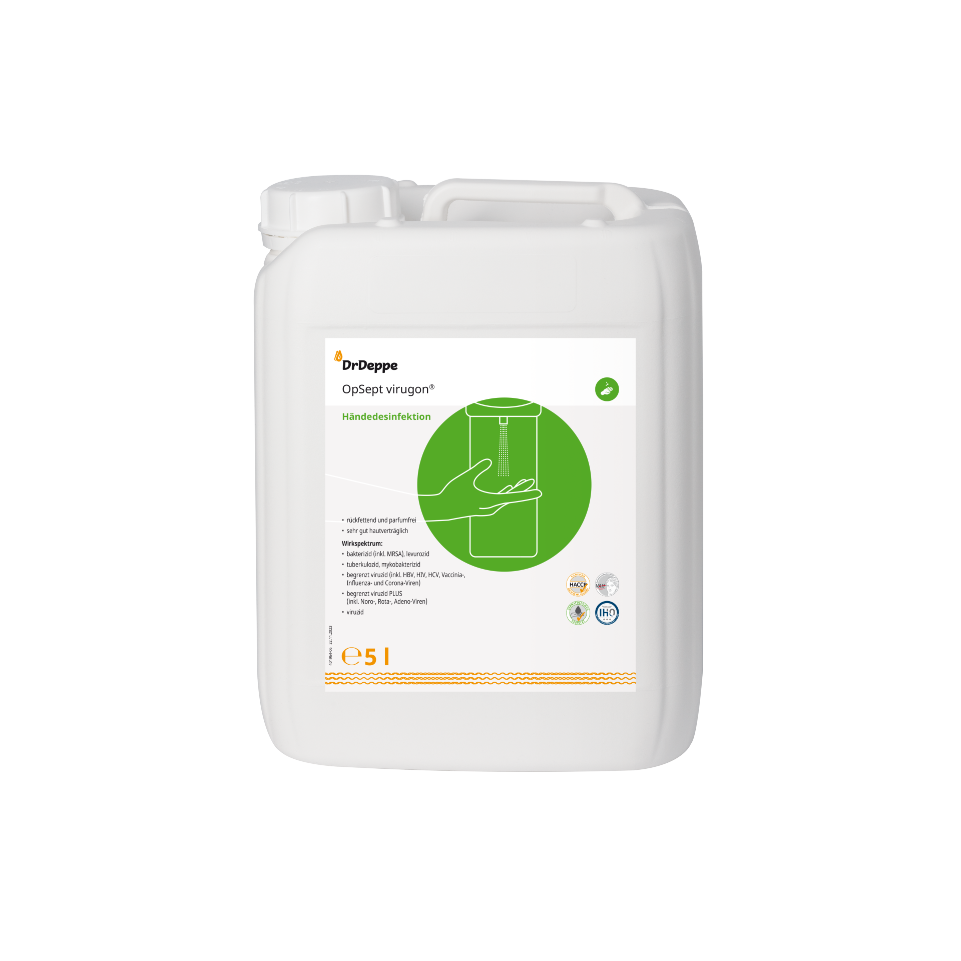 DrDeppe OPSEPT Virugon Händedesinfektion 5 L | 5 Liter | 106048