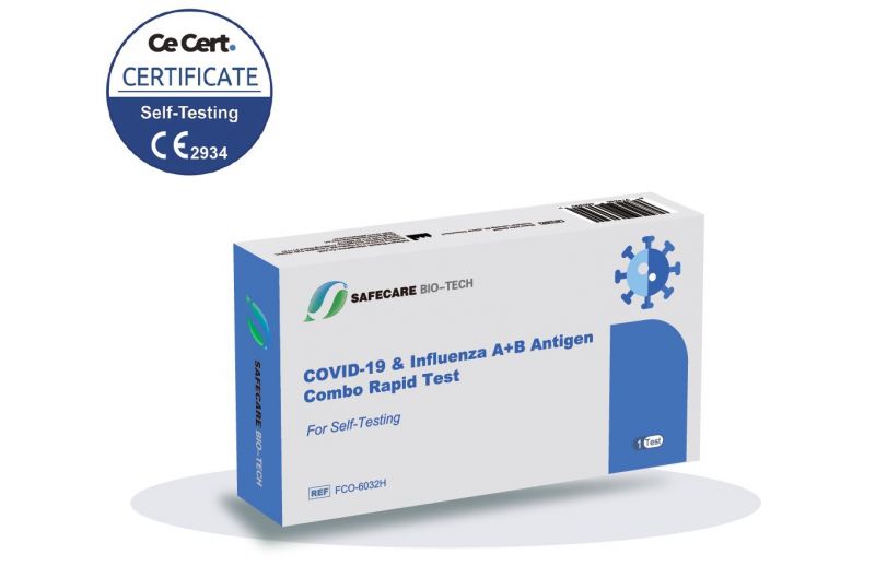 Safecare Influenza A+B & Antigen Covid-19 Combo Rapid Test | 10222